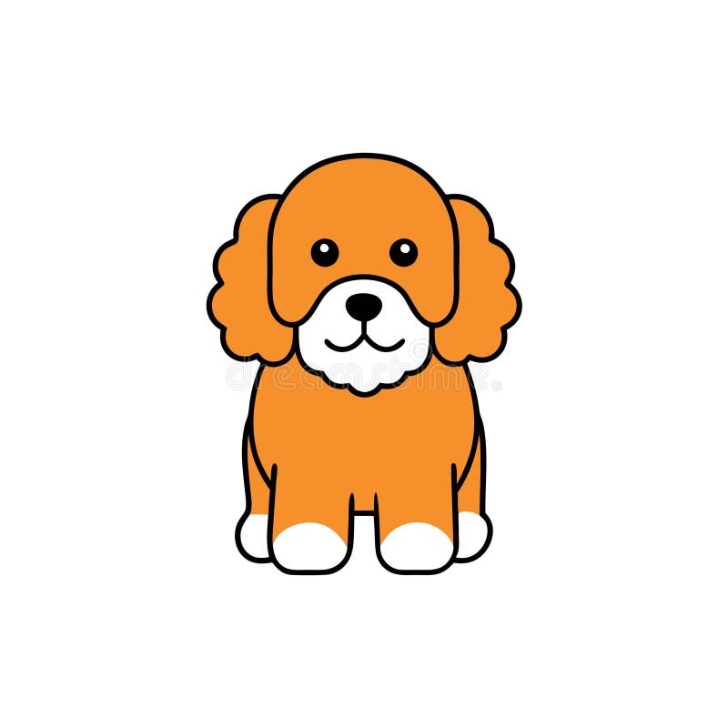 Cavapoo Dog Goes Icon Vector Stock Vector - Illustration of sticker ...