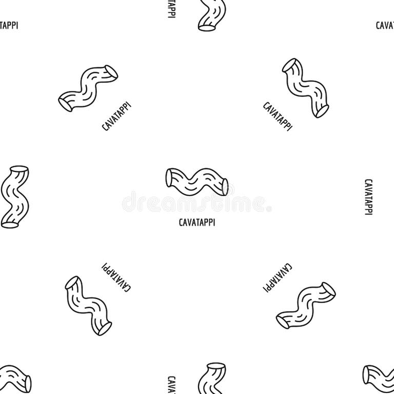 Cavatappi Pattern Seamless Vector Stock Vector - Illustration of ...