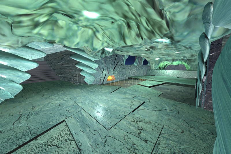 Cave 3 d model stock illustration. Illustration of walls - 28430558