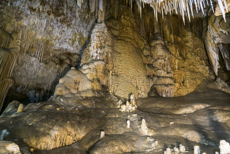 Cave of `Avenc Ample` stock photo. Image of cavern, subterranean ...