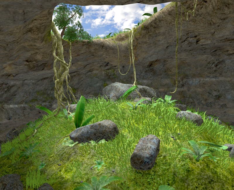 The Cave stock image. Image of stream, entrance, natural - 41452447