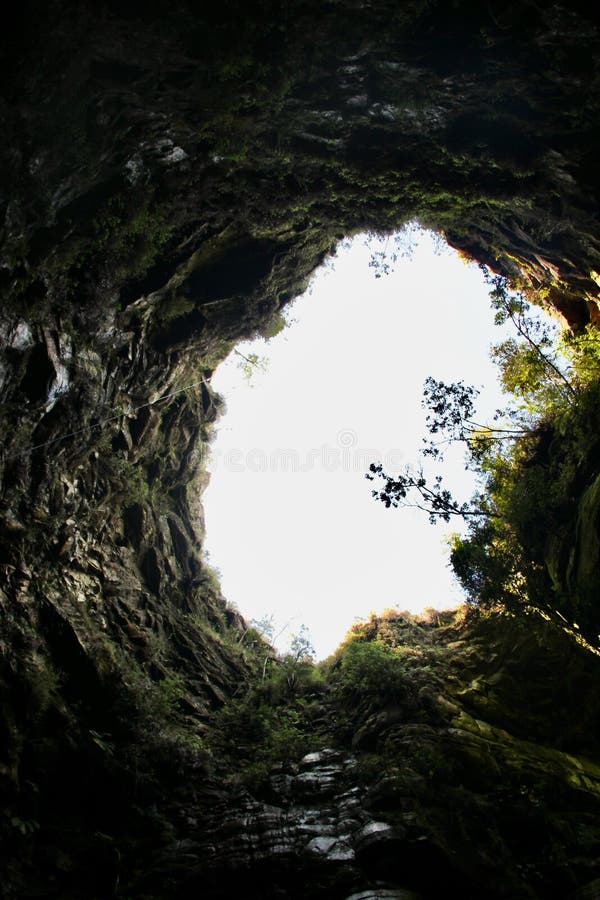 Cave Called Priest`s Hole, in Brazil Stock Image - Image of isolation ...