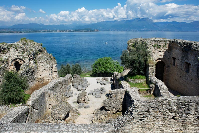 Cave of Catullus,Italy stock photo. Image of garden, architecture ...