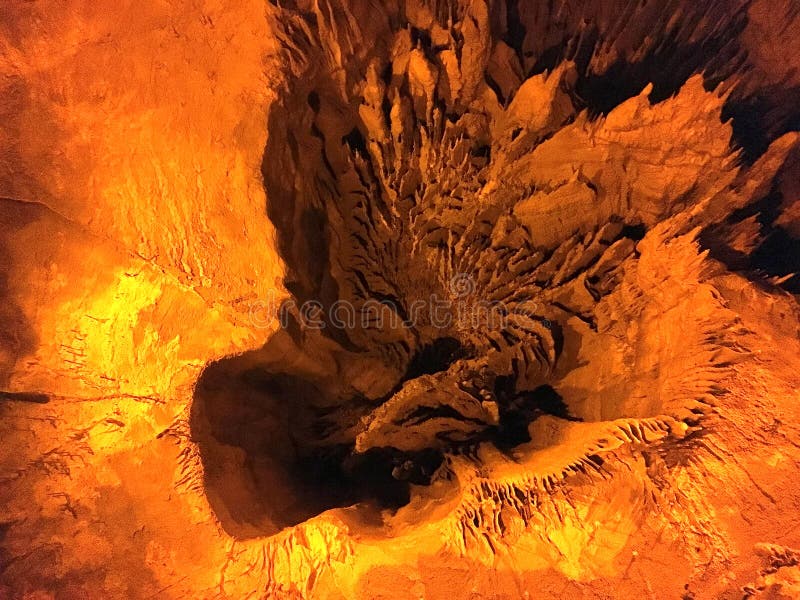 Cave Ceiling with Jagged Limestone Textures Stock Image - Image of ...