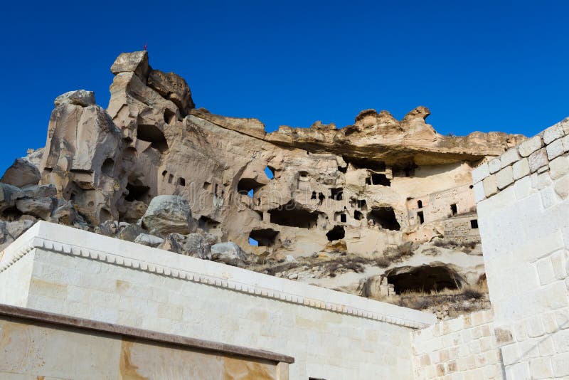 Cave city in Cappadocia stock photo. Image of goreme - 31596368