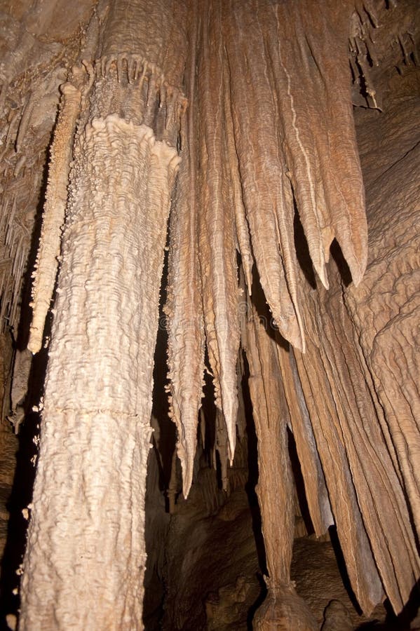 Cave Column from Lehman Cave Stock Image - Image of park, spelunking ...