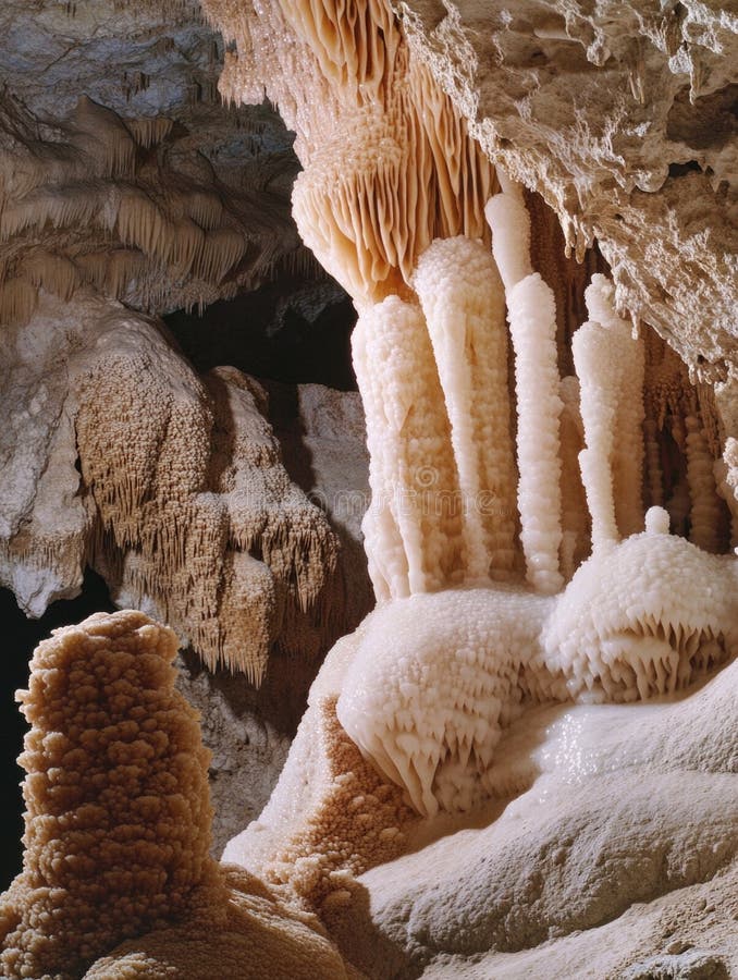 The Beauty of the Stalactites and Stalactites in the Cave Stock Photo ...