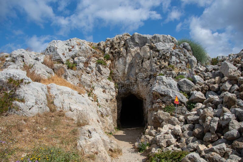 Cave Entrance on the Grounds of the Fortress "Fortezza" in Rethymno ...