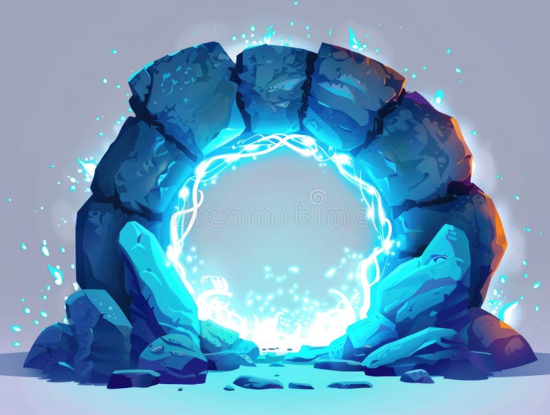 Cave Entrance with Luminescent Exit Stock Photo - Image of discovery ...