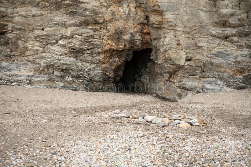 Cave Entrance stock image. Image of coast, entrance, cave - 71637909