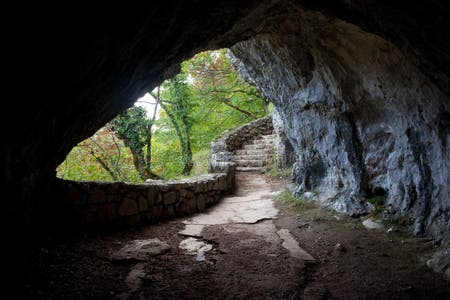 Cave Exit stock photo. Image of interior, travel, geological - 16982686