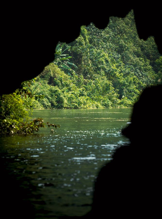 Cave Exit Silhouette at Trang an Landscape Complex Stock Image - Image ...