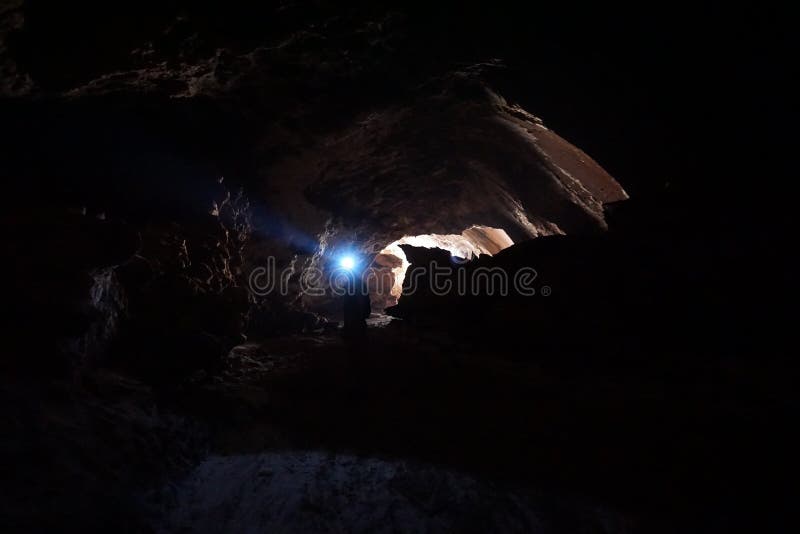 The Cave Explorer in Empty Cave in Iran Stock Image - Image of iran ...