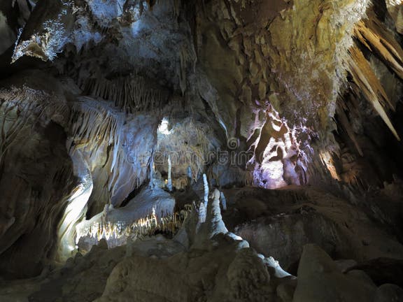 Cave Formation with Rare Helictites Stock Photo - Image of dripstone ...