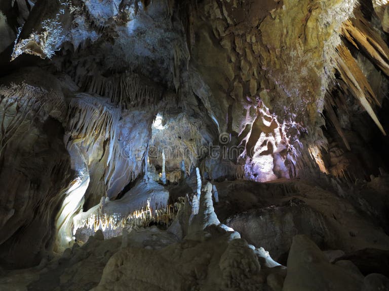 Cave Formation with Rare Helictites Stock Photo - Image of dripstone ...