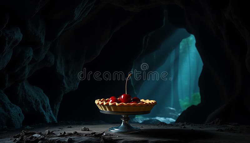 Cave with Fruit Inside, Mysterious and Unusual Food Setting Generative ...