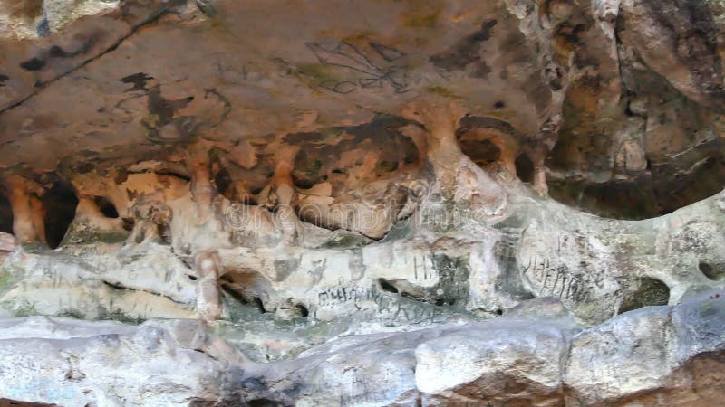 The Cave Grotto in the Forest Stock Video - Video of cavern, grotto ...