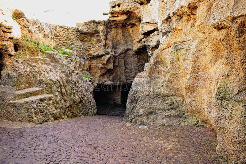 Cave of hercules, morocco stock image. Image of travel - 199830903