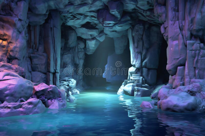 Cave, High resolution stock illustration. Illustration of underground ...