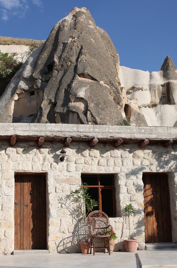 Cave Hotel. Cappadocia, Turkey Stock Photo - Image of chair, goreme ...