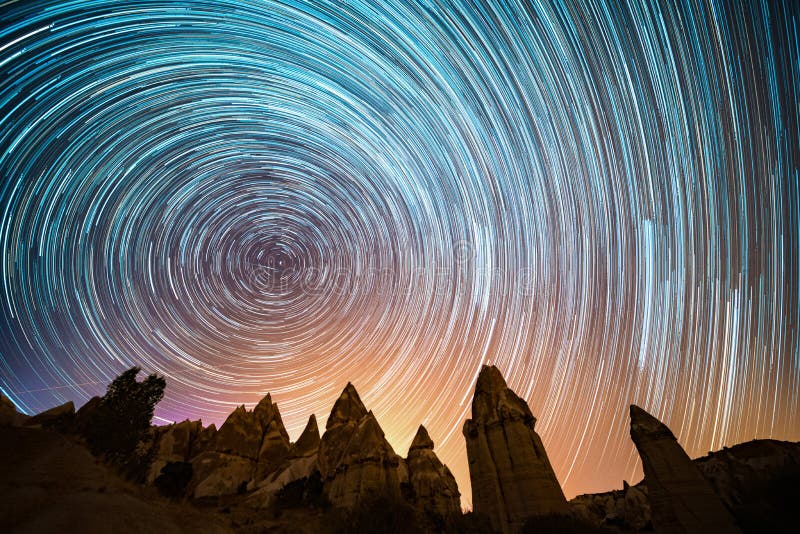 Cave House with Star Trials at Cappadocia Stock Image - Image of ...