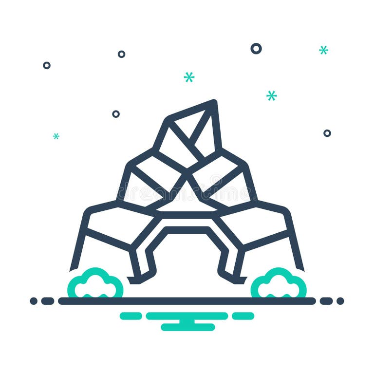 Mix Icon for Cave, Cavern and House Stock Vector - Illustration of ...