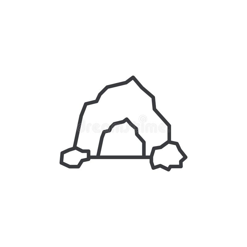 Cave Icon Vector Set on White Background Stock Vector - Illustration of ...