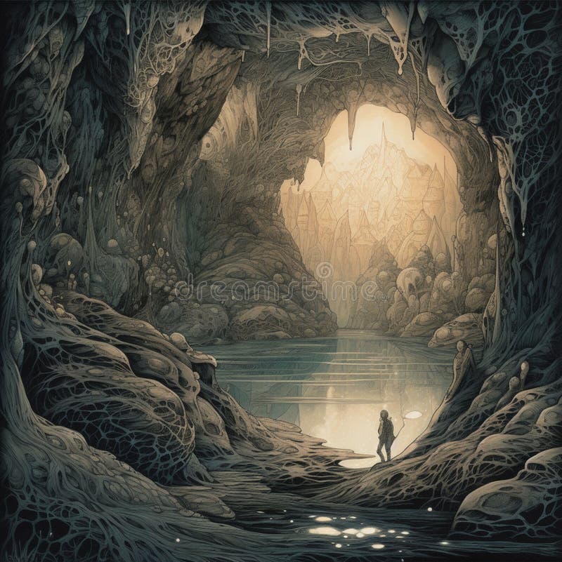 Cave illustration stock illustration. Illustration of cartoon - 278784230