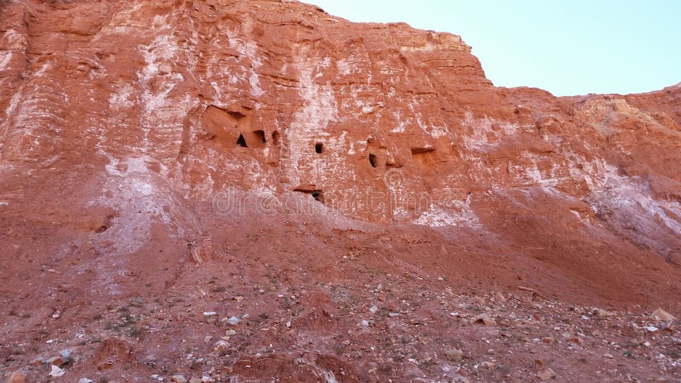 Cave Inside Mountain in the Southern of Morocco Stock Photo - Image of ...