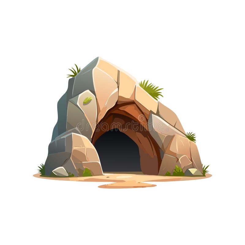 Cave Inside Rocky Cliff stock vector. Illustration of dark - 361550632