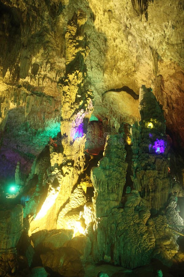 Cave, lighting stock photo. Image of interior, illuminated - 364557790