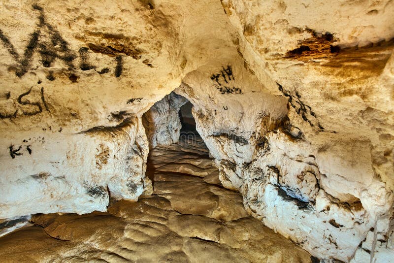 Cave Interior in a Limestone Mountain Stock Photo - Image of landscape ...