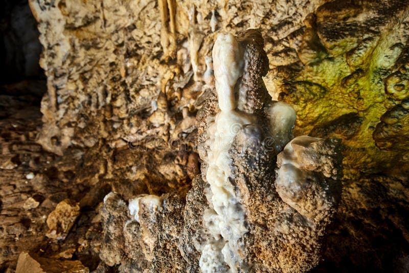 Cave Interior in a Limestone Mountain Stock Photo - Image of mountain ...