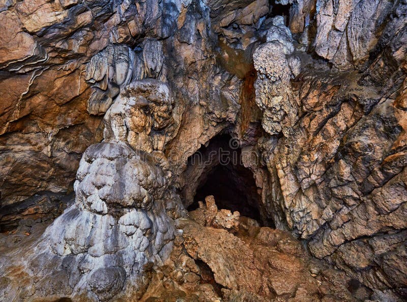 Cave interior stock photo. Image of flowstone, mountain - 68192206