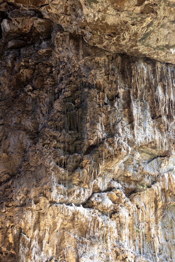 Cave Interior, Rock Wall Texture. Natural Rock, Mineral Formations ...