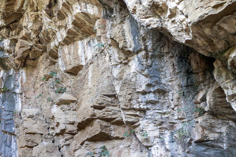 Cave Interior, Rock Wall Texture. Natural Rock, Mineral Formations ...