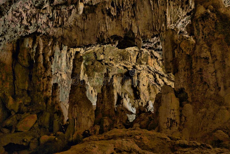 Cave Interior with Visible Effects of Karst Processes Stock Photo ...