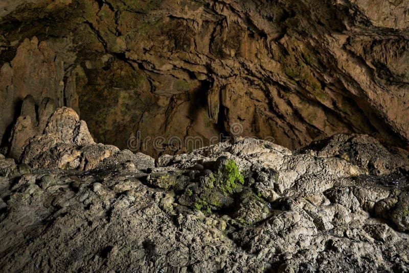 Cave Interior with Visible Effects of Karst Processes Stock Photo ...