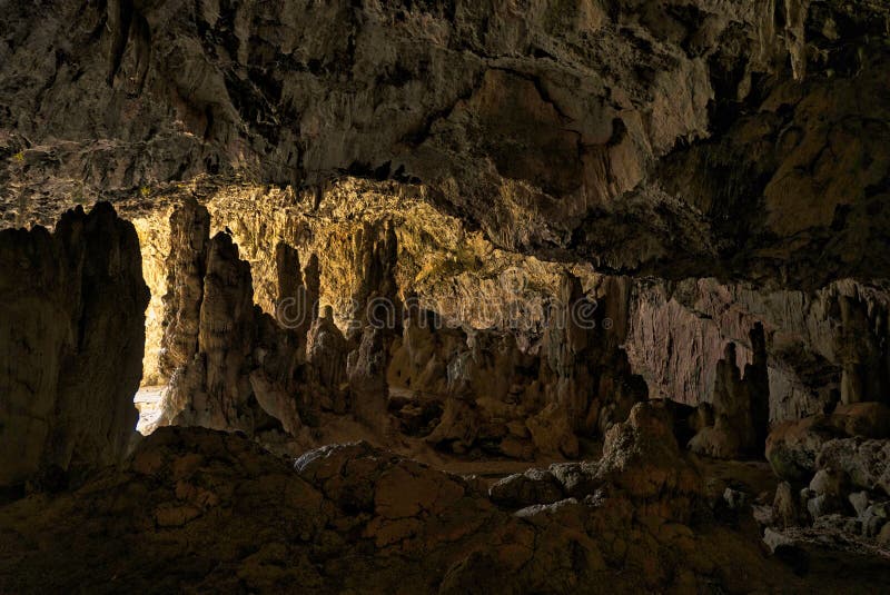 Cave Interior with Visible Effects of Karst Processes Stock Image ...