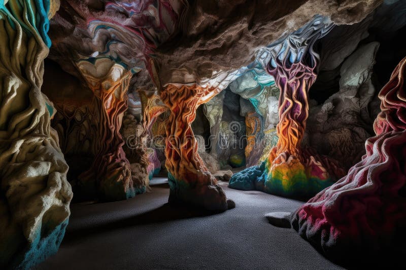 Cave with Intricate Patterns of Natural Rock, Filled with Stunning ...