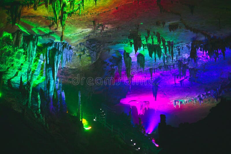 Cave stock image. Image of colour, lighting, travel, colourful - 33656163