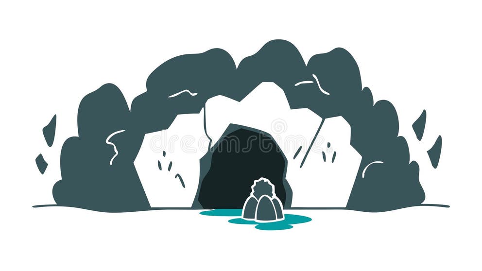Cave with Lantern Light, Guided Exploration, Hidden Passage, Vector ...