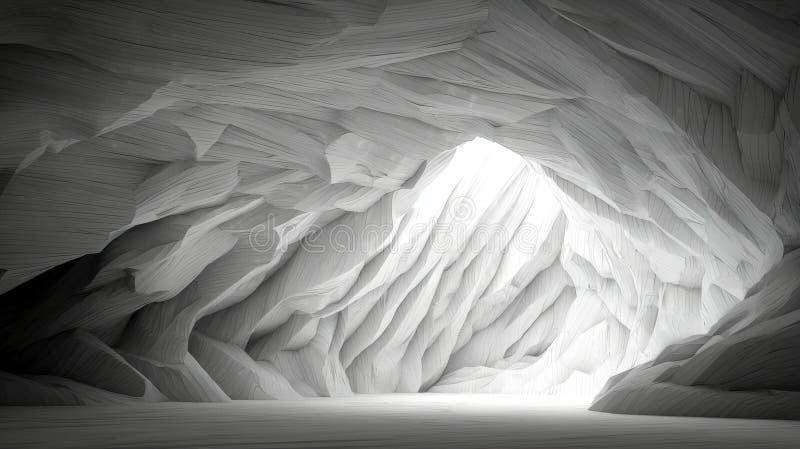 A Cave with a Large Opening and a Rocky Exterior. Stock Photo - Image ...