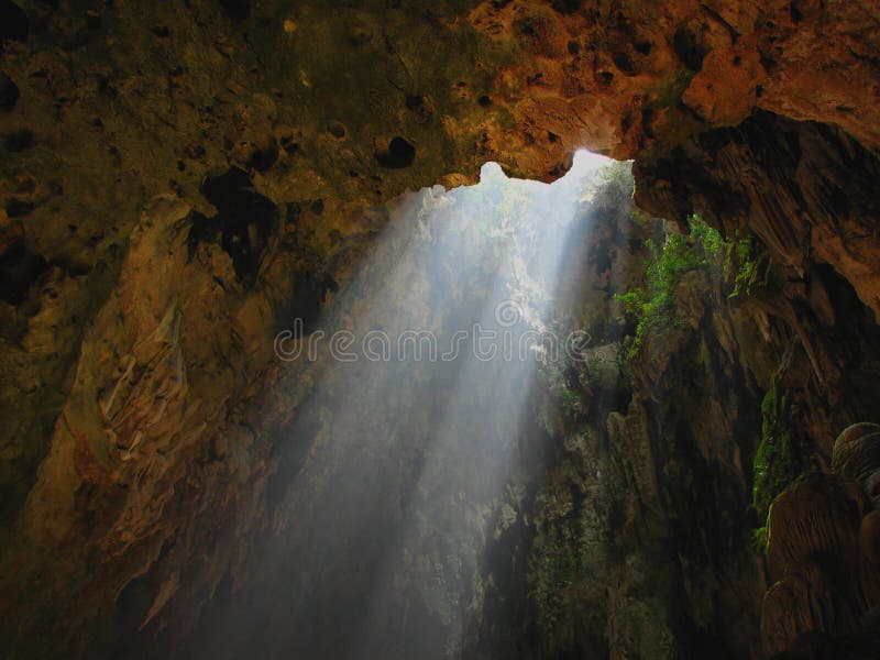 Cave Light stock photo. Image of cavern, explore, philippines - 4939660