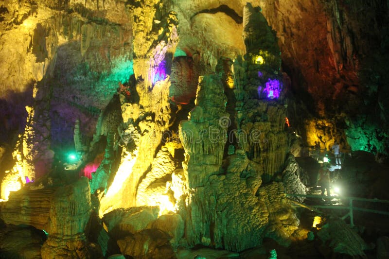 Cave, lighting stock image. Image of cave, depth, hues - 364556885