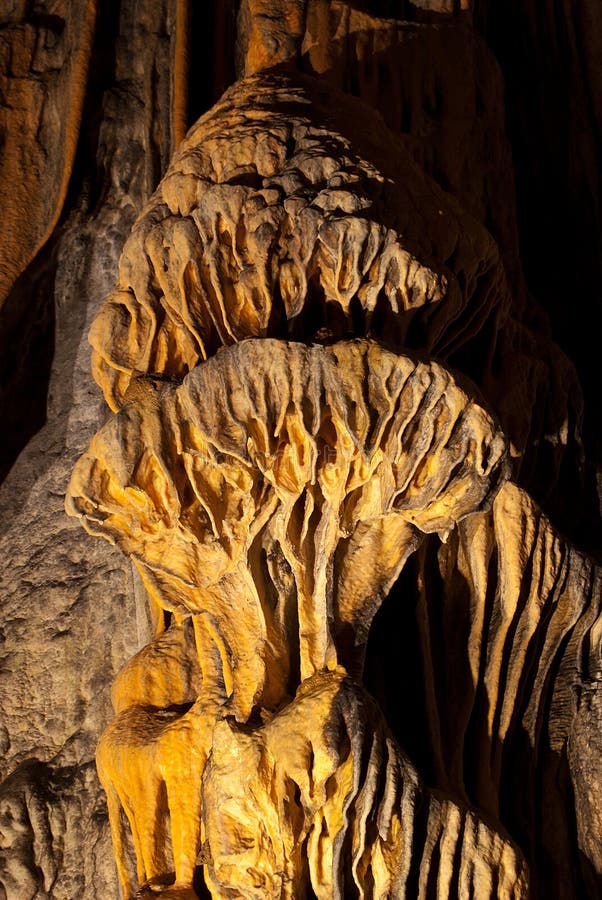 Stalagmites flowstone cave stock image. Image of belgium - 34531379