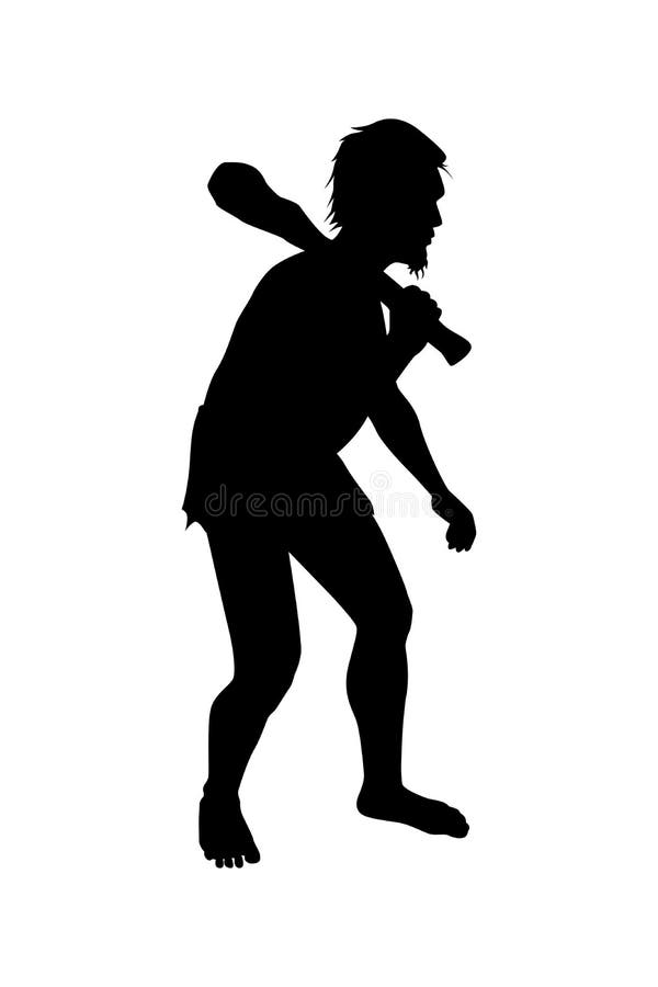 Caveman Silhouette Vector