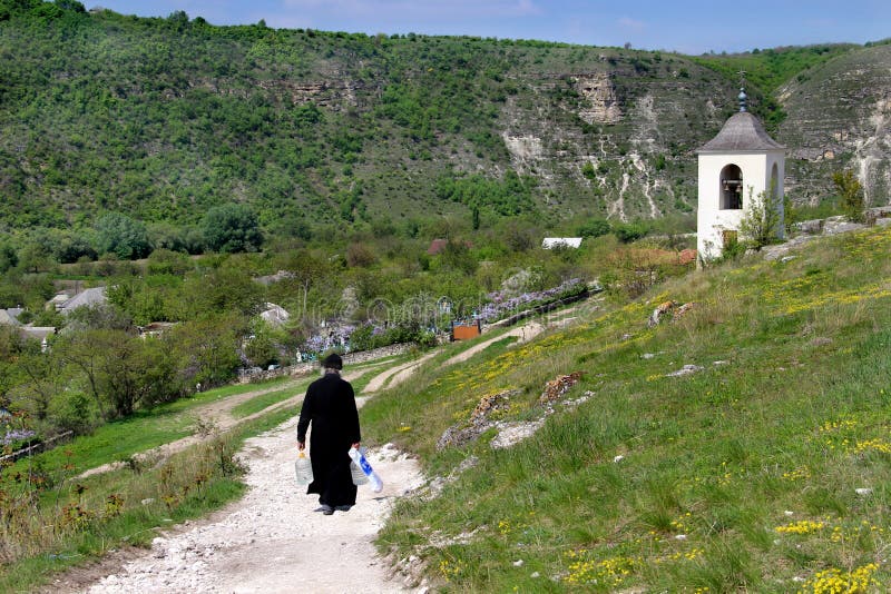 Cave Monastery in Moldova, Orheiul Vechi Stock Image - Image of ...