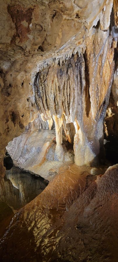 Stalactites and Rock Formations Inside a Cave Stock Photo - Image of ...