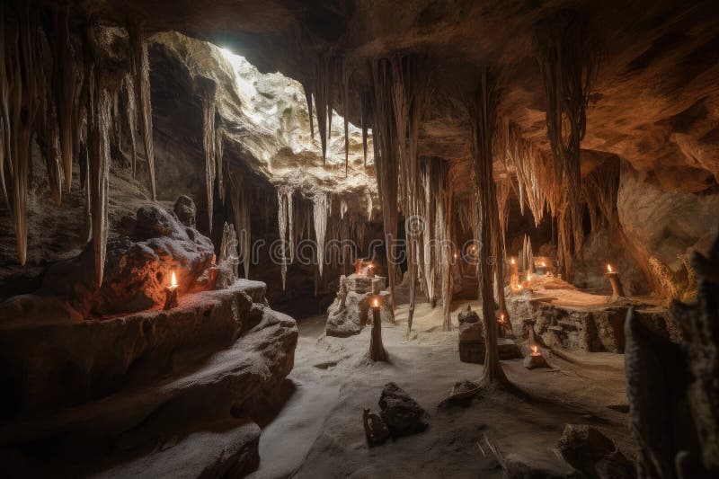 Cave, with Natural Rock Formations and Crystals, Providing a Unique and ...